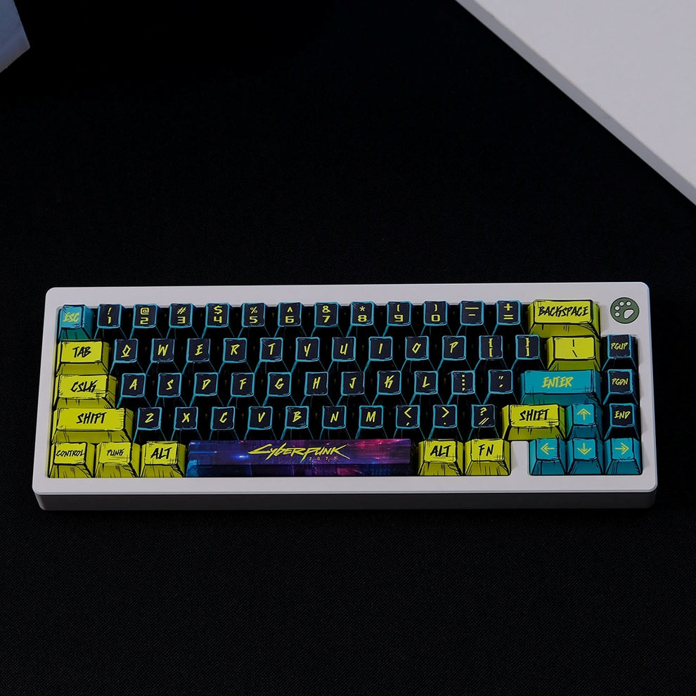 Cyberpunk Comic Style Cherry PBT Keycaps – CuriosityCaps