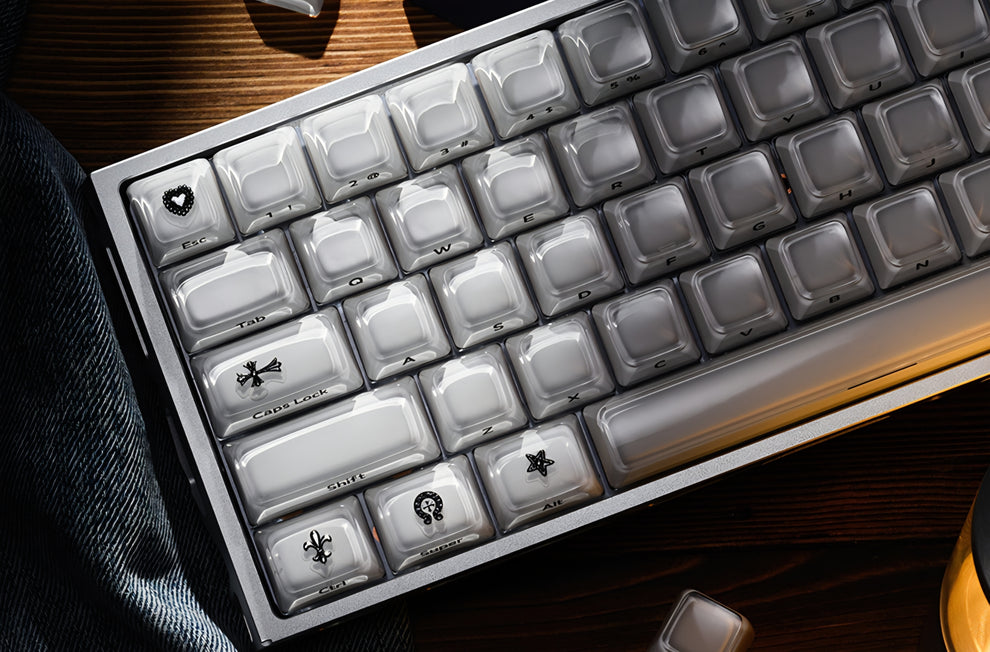 Gothic Porcelain Premium MDA Crystal Keycaps – CuriosityCaps