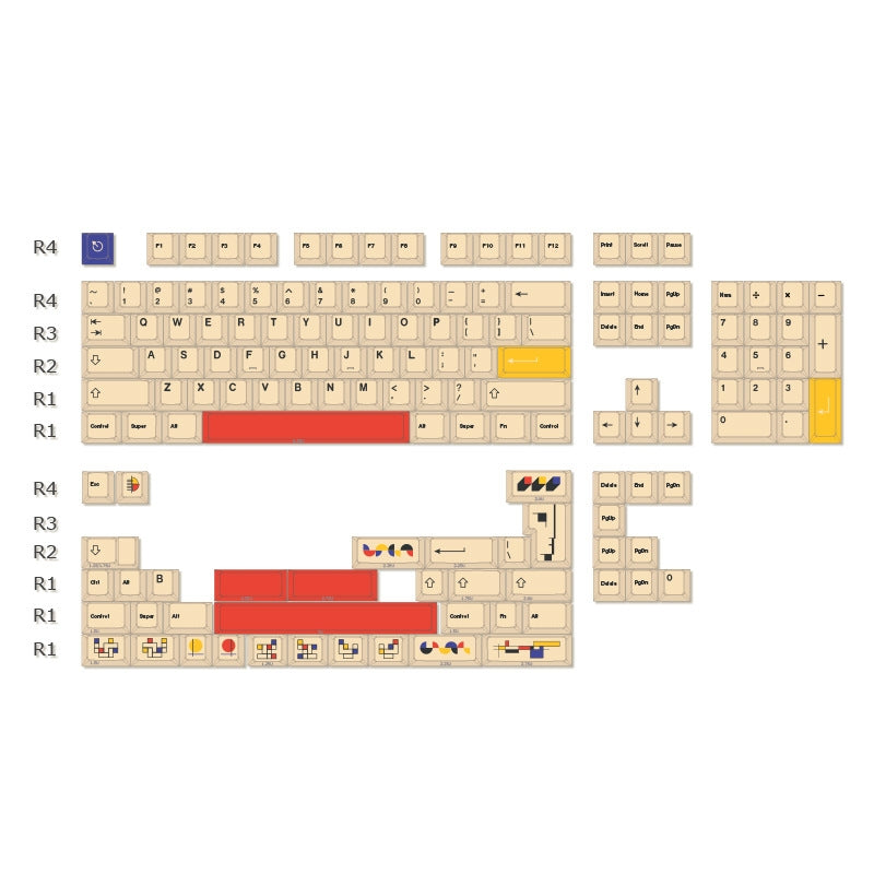 Red Yellow Blue Cherry PBT Keycaps – CuriosityCaps