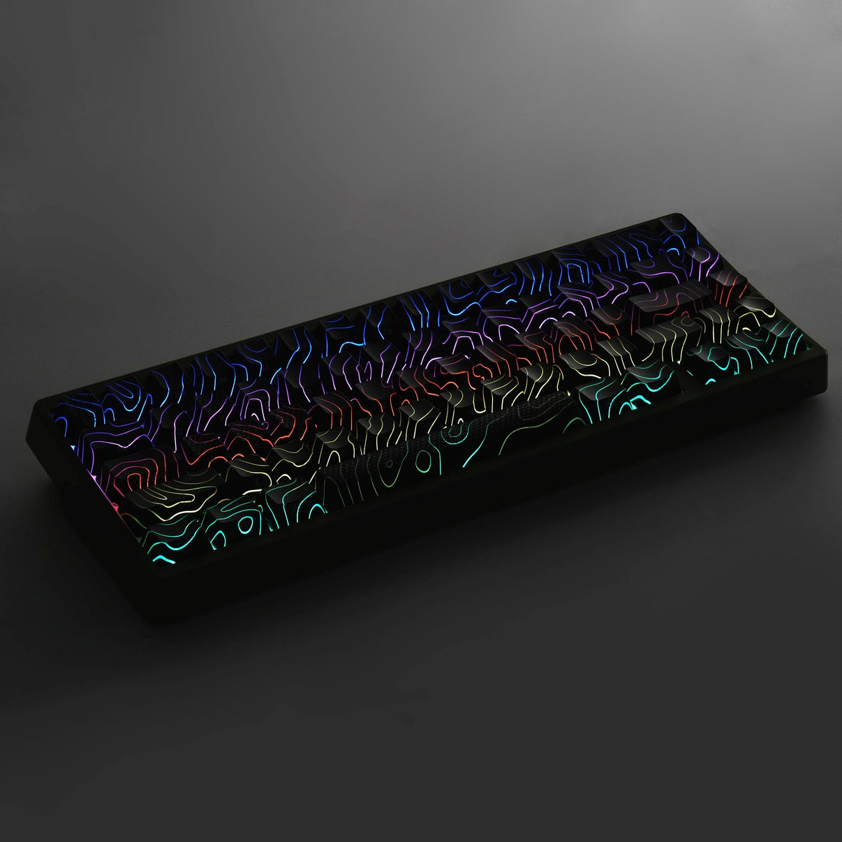 PREMIUM Black Topographic Pattern IMD-Tech Shinethrough Keycap ...
