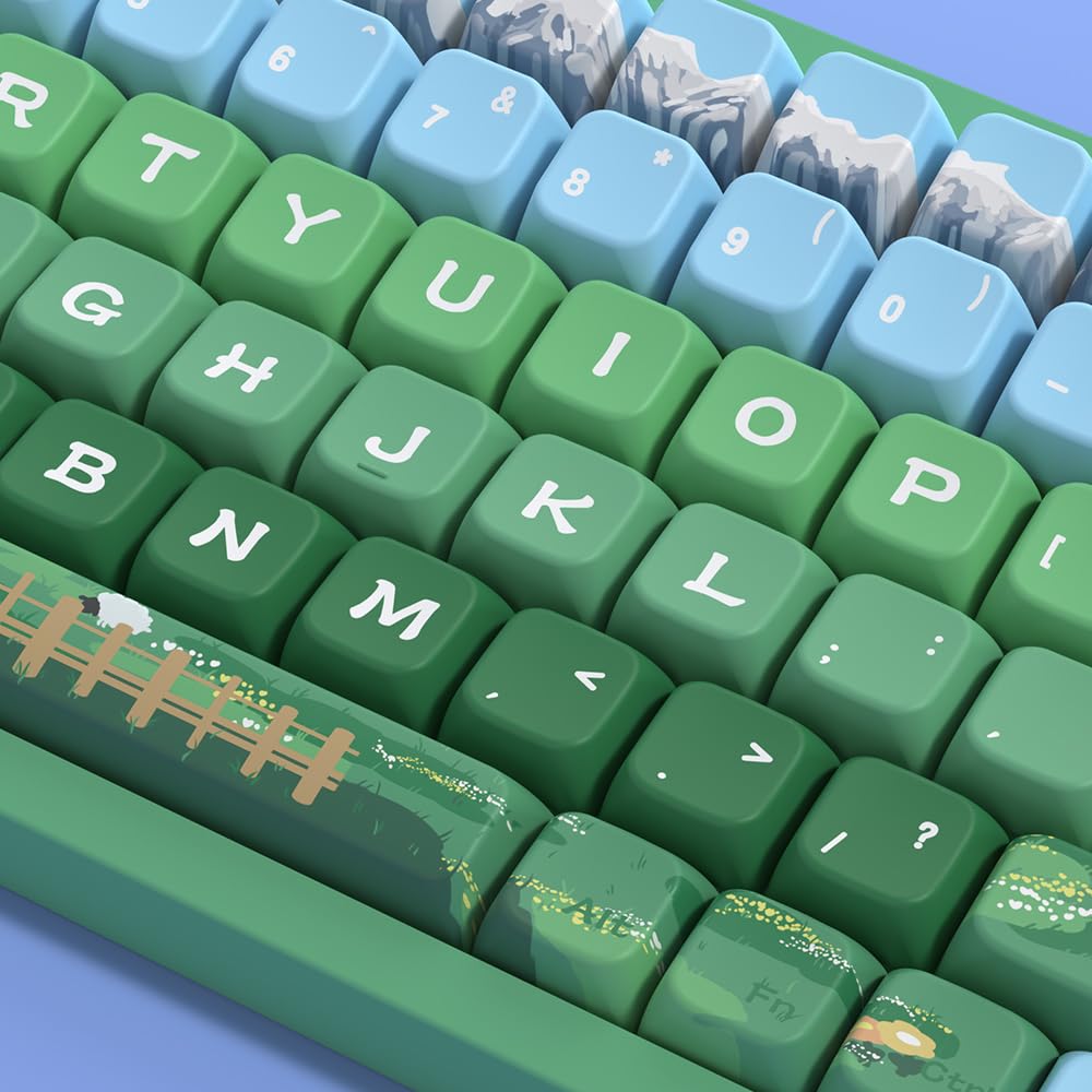 Snow Mountain Ranch Smooth Premium MDA PBT Keycaps – CuriosityCaps