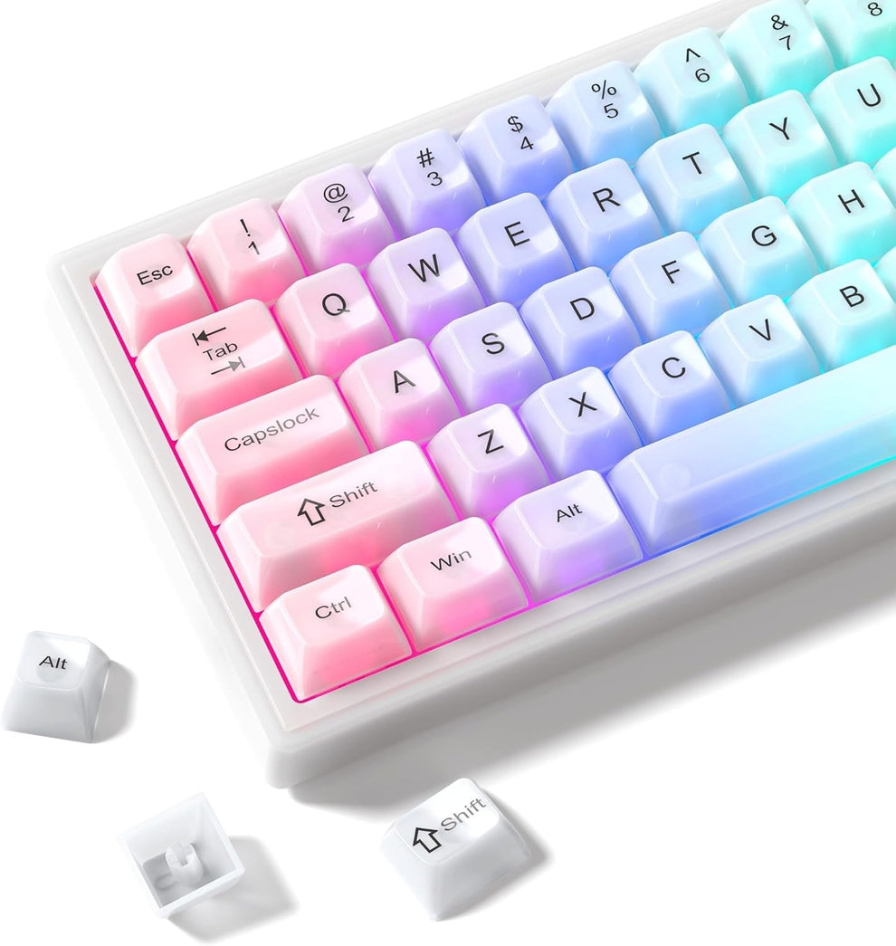 White Translucent Jelly MDA Keycaps – CuriosityCaps