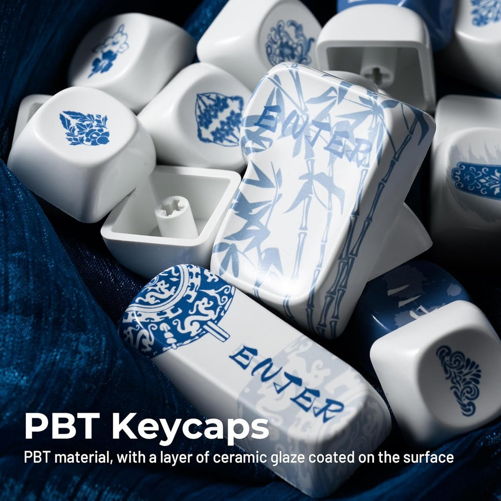 Ceramic Coated Glossy Porcelain XDA PBT Keycaps – CuriosityCaps