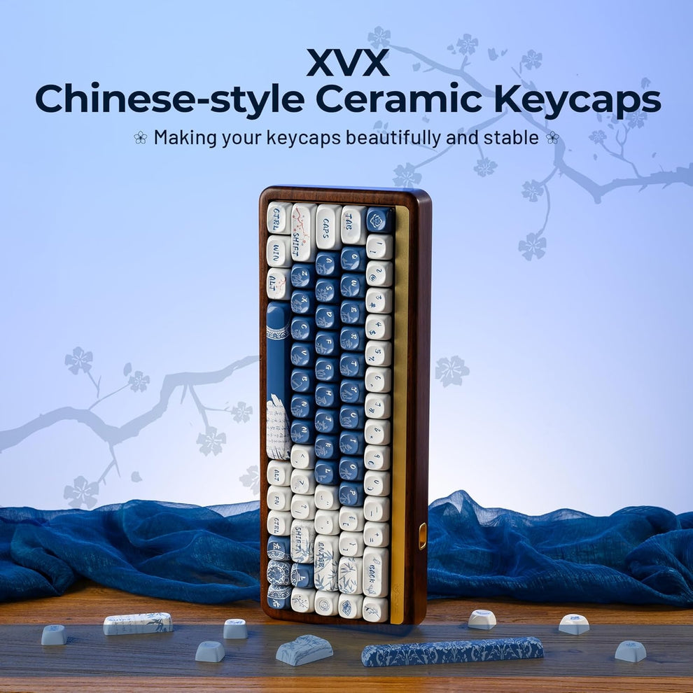 Ceramic Coated Glossy Porcelain XDA PBT Keycaps – CuriosityCaps