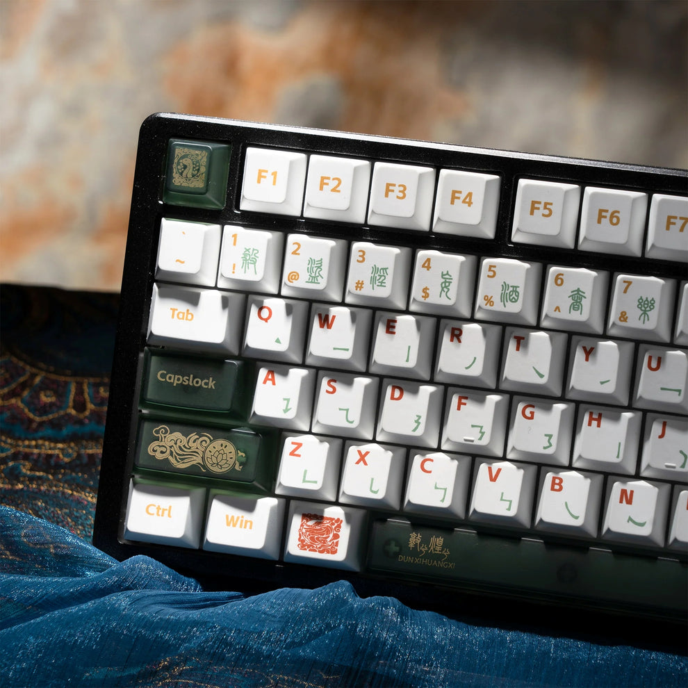 Premium Silk Road Sanctuary Cherry PBT Keycaps – CuriosityCaps
