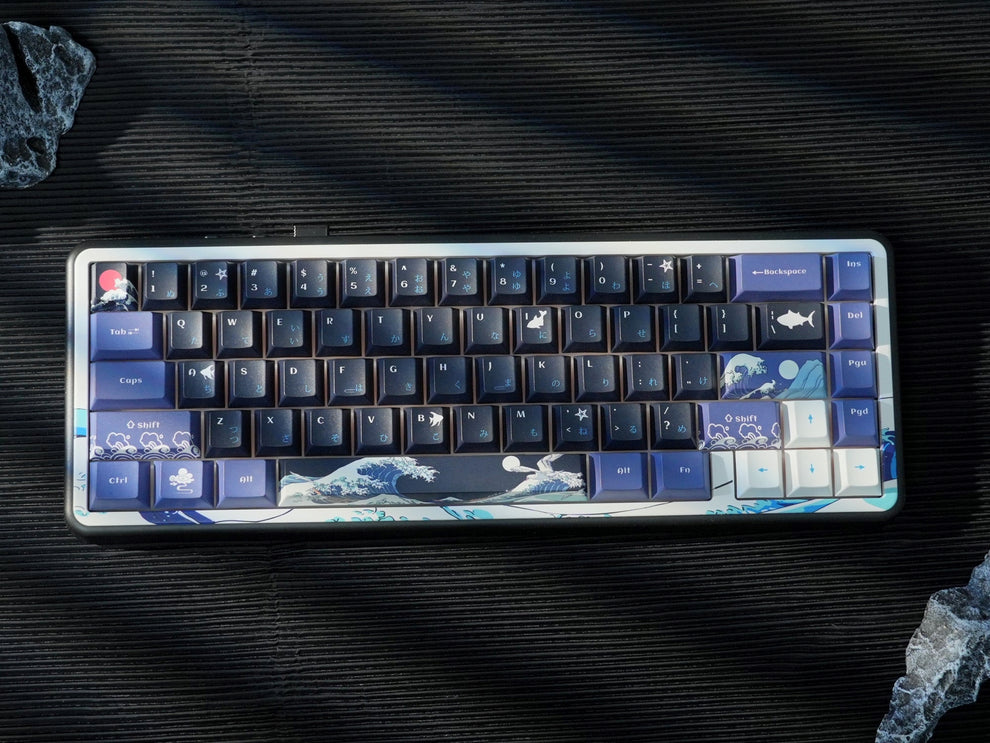Womier Great Wave Of Kanagawa Japanese Premium Cherry PBT Extended key ...