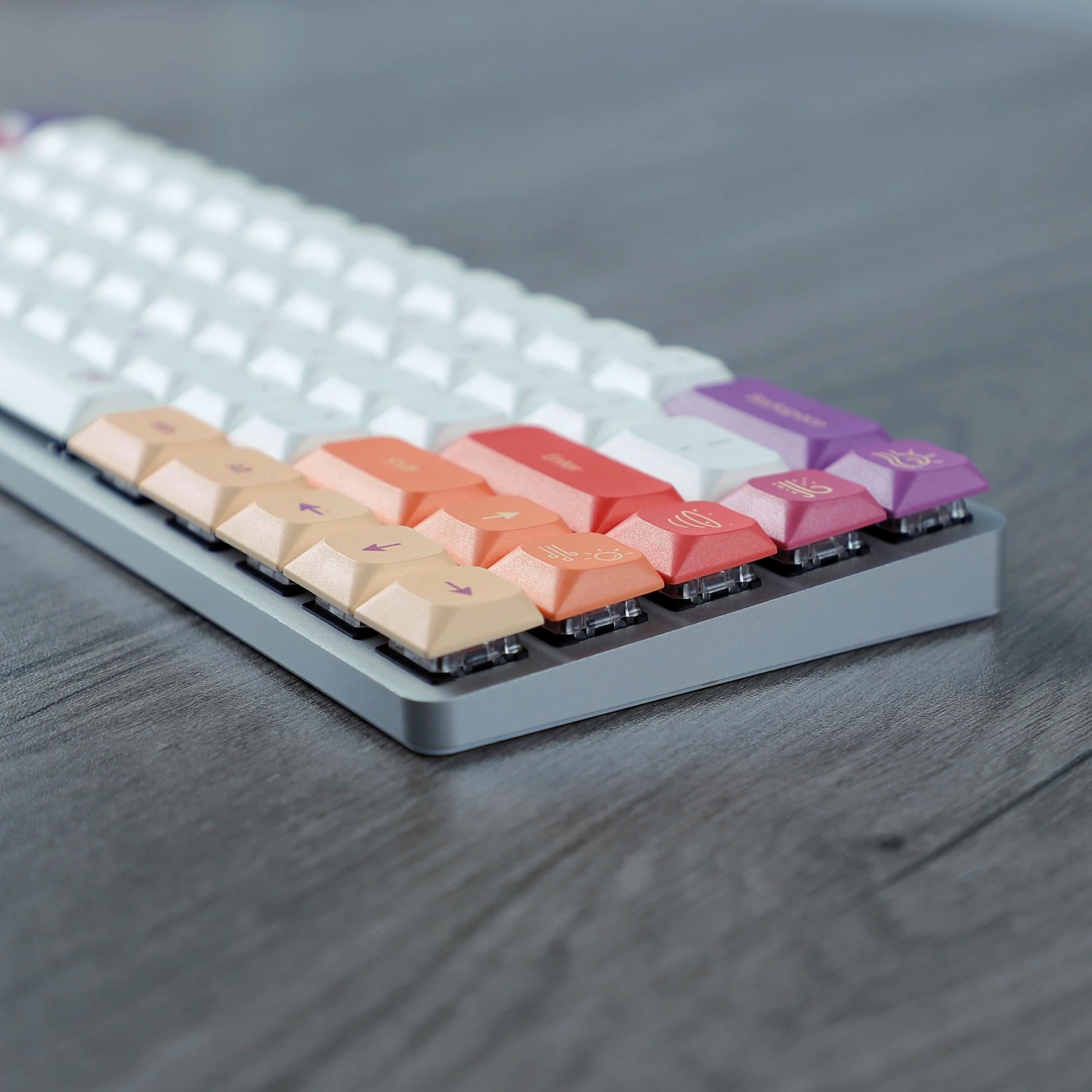 Ultra Slim Low Profile Mist Clouds PBT Keycaps – CuriosityCaps