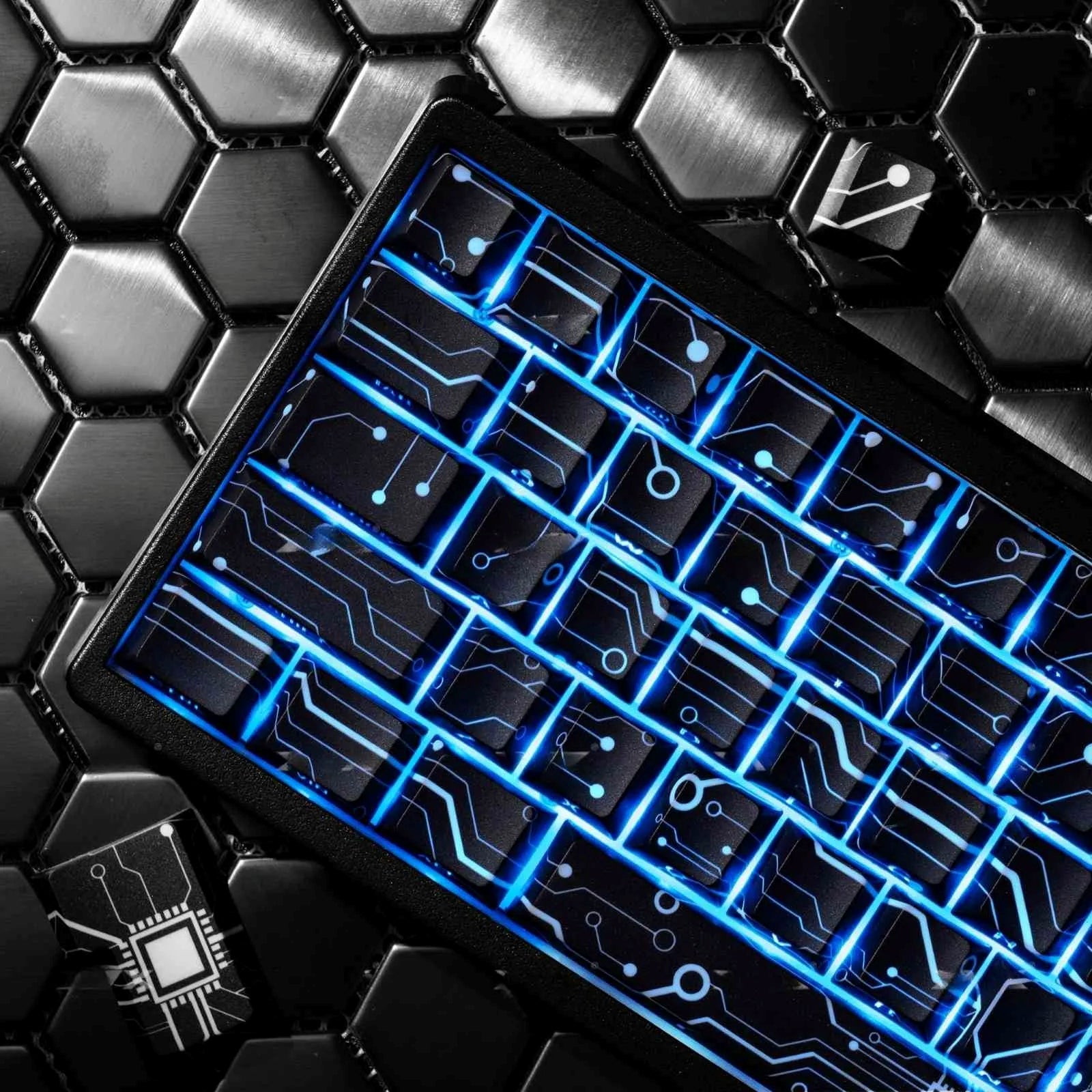 PCB Electronic Vision Side Backlit Cherry PBT Keycaps – CuriosityCaps