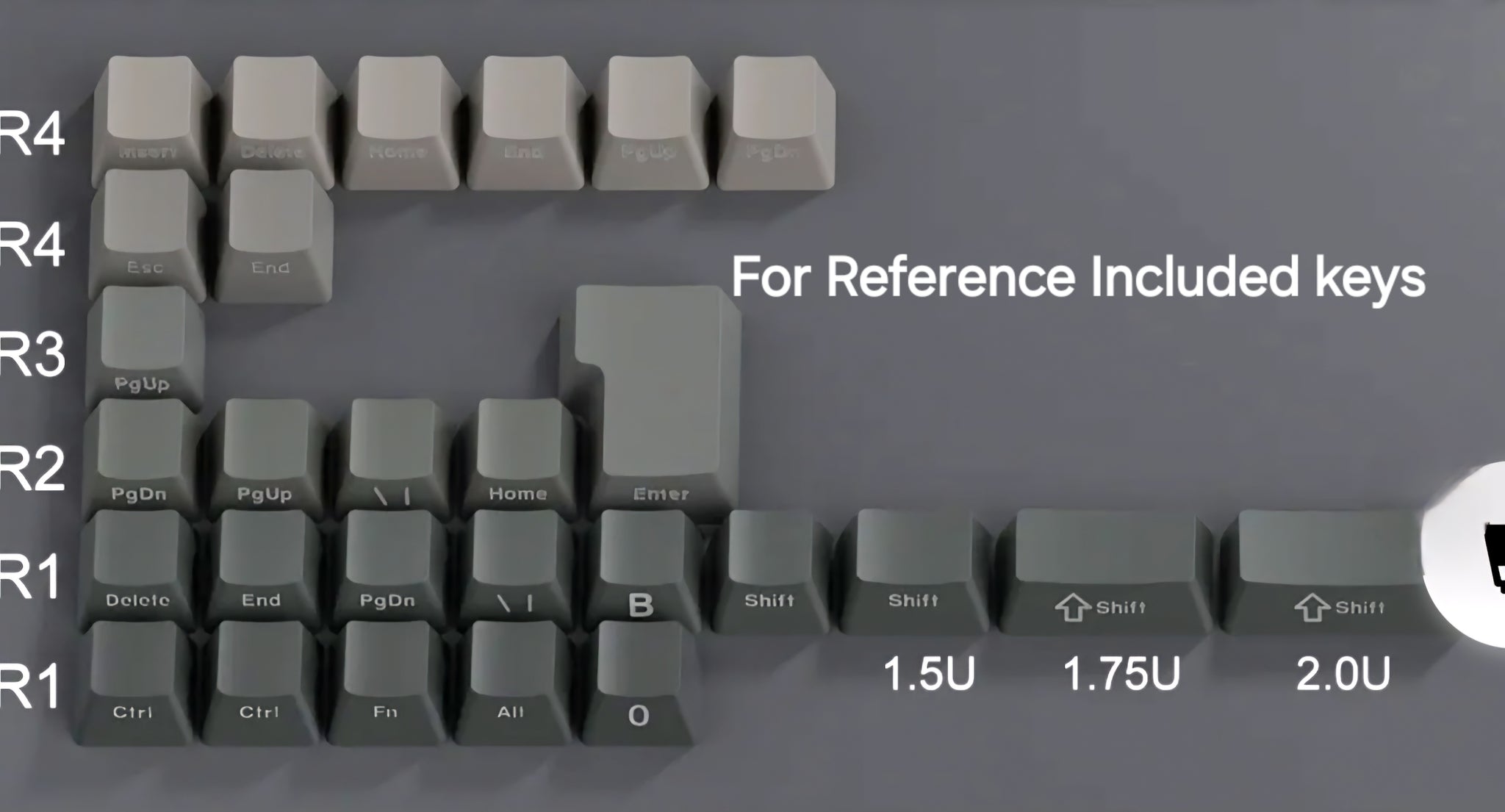 Dark Polar Side Backlit OEM PBT Keycaps – CuriosityCaps