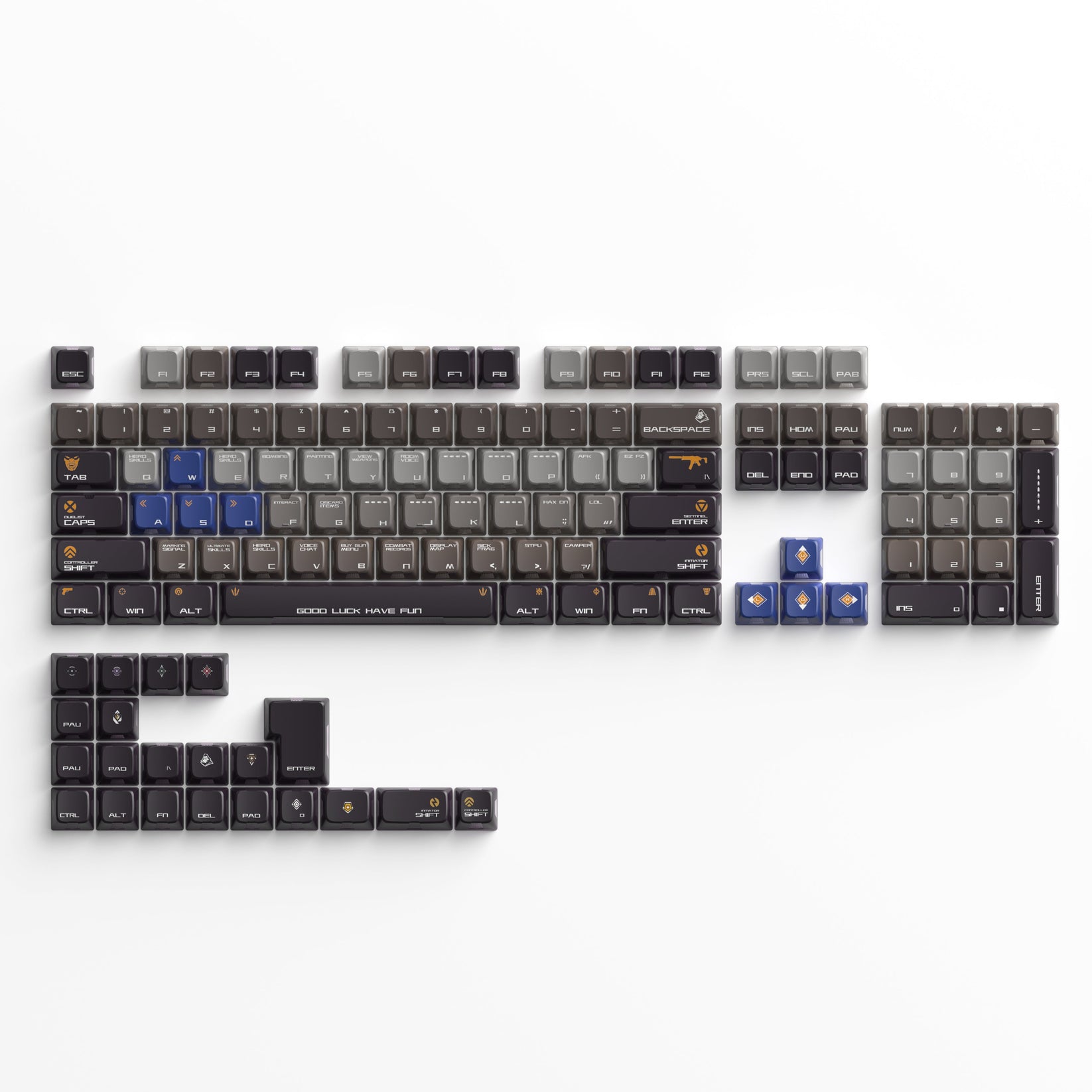 Valorant Dark Theme Lighthouse Profile Side Backlit Doubleshot Keycaps – CuriosityCaps