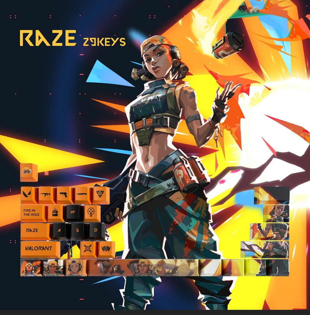 RAZE Valorant Special Edition High Quality Keycaps 33 Keys – CuriosityCaps
